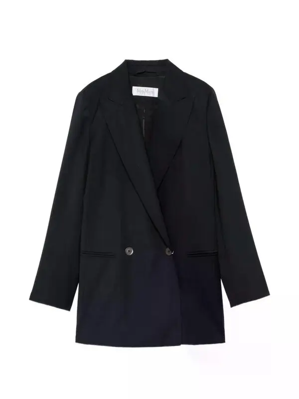 Max Mara Double-breasted Wool Blazer - Blue