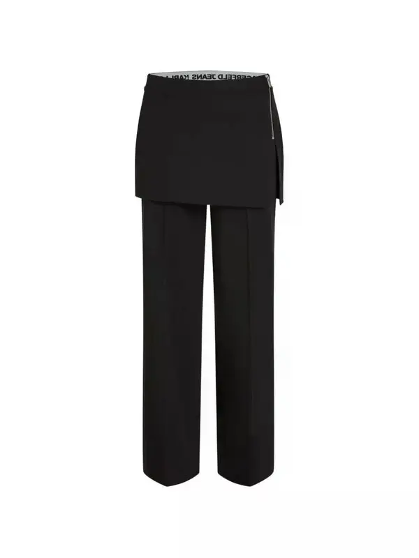 Karl Lagerfeld Embellished Straight Leg Trousers - Black