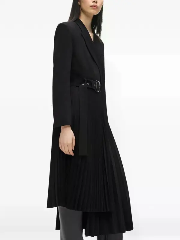 Karl Lagerfeld Asymmetrical Tailored Dress With Pleated Skirt