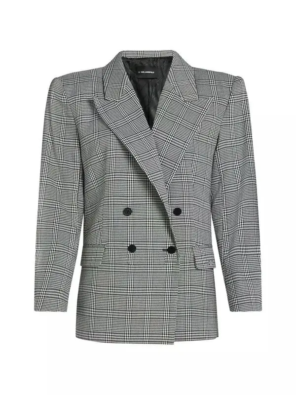 Karl Lagerfeld Structured Checked Blazer