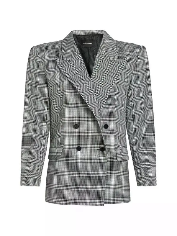 Karl Lagerfeld Structured Checked Blazer