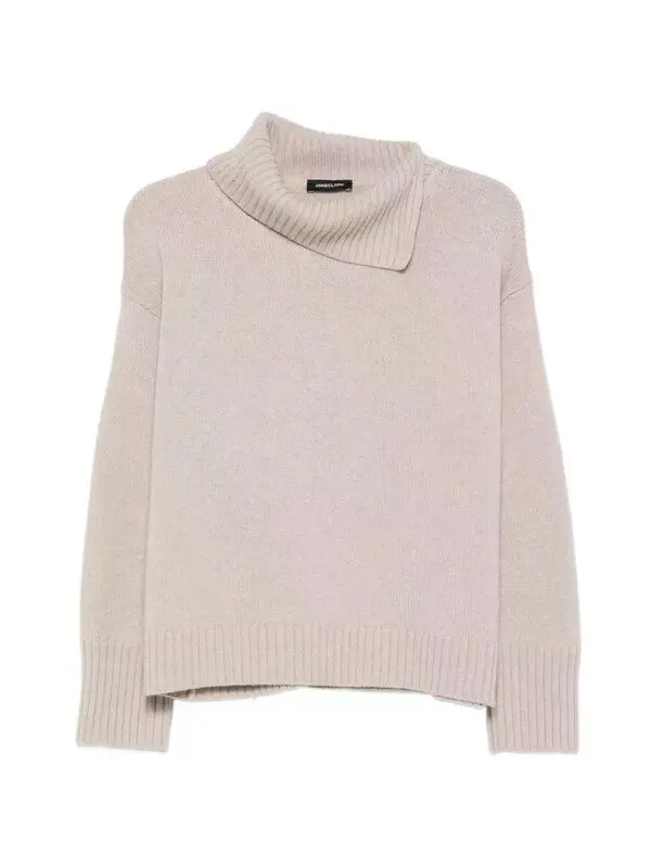 ANNE CLAIRE Asymmetric Roll-neck Sweater