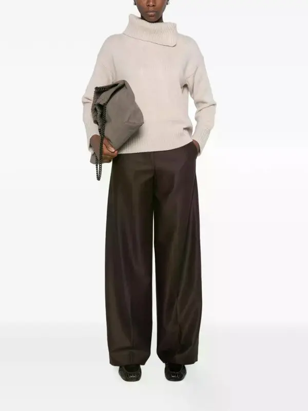 ANNE CLAIRE Asymmetric Roll-neck Sweater