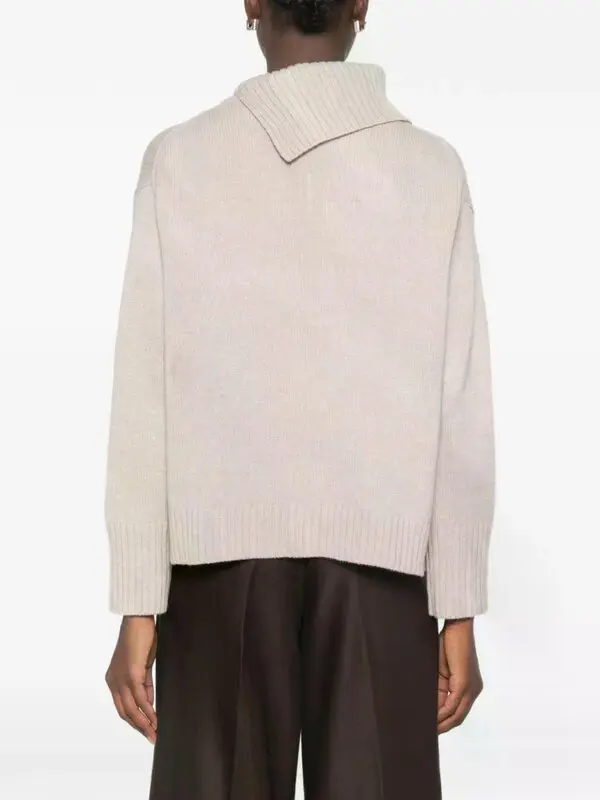 ANNE CLAIRE Asymmetric Roll-neck Sweater