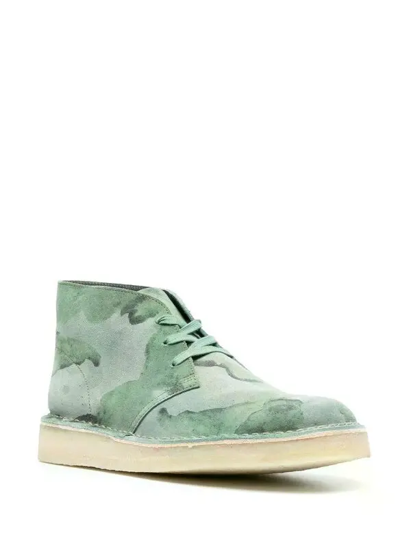 Clarks Watercolour-effect Print Boots