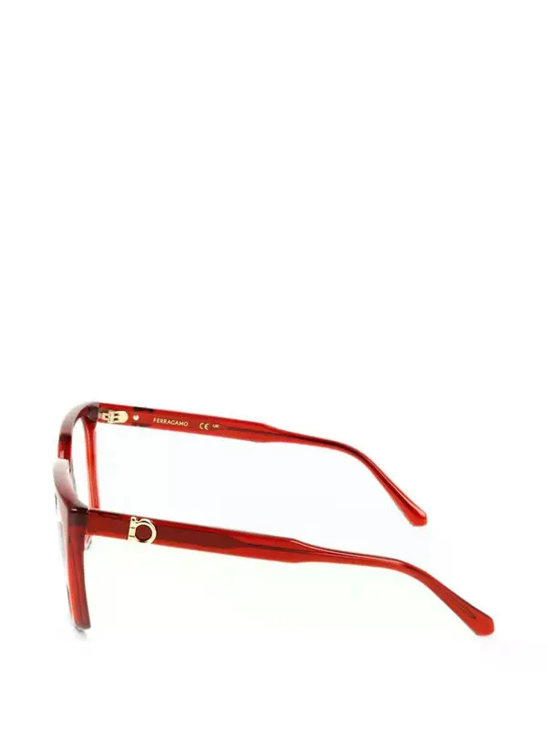 FERRAGAMO Gancini-detail Geometric-frame Glasses