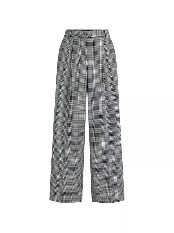 Karl Lagerfeld Houndstooth Pattern Wide-leg Trousers