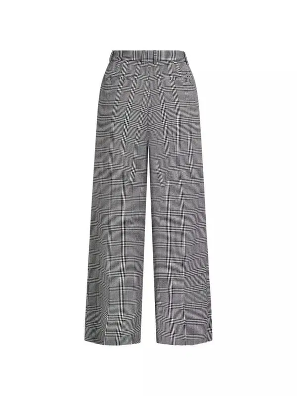 Karl Lagerfeld Houndstooth Pattern Wide-leg Trousers