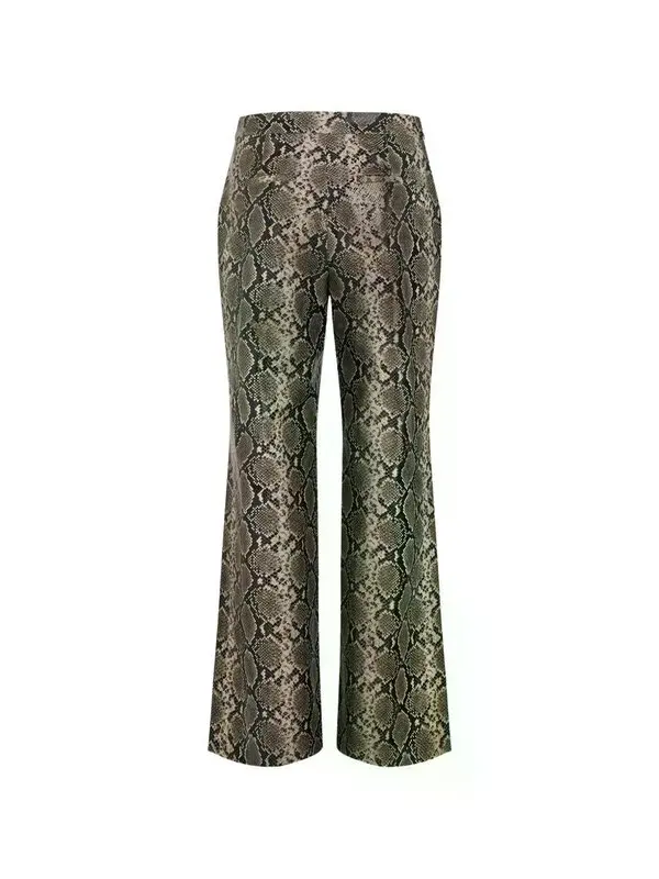 Karl Lagerfeld Faux-python Flared Pants