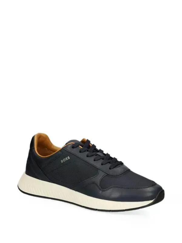 BOSS Leather-panelled Mesh Sneakers