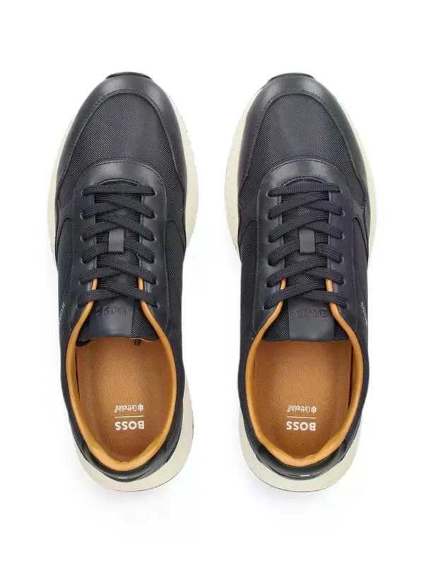 BOSS Leather-panelled Mesh Sneakers