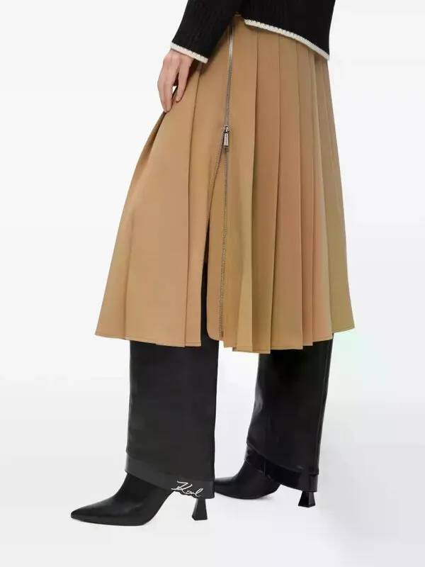 Karl Lagerfeld Pleated Midi Skirt