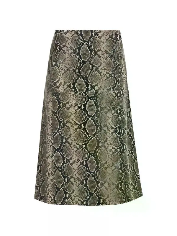 Karl Lagerfeld Faux-python Midi Skirt