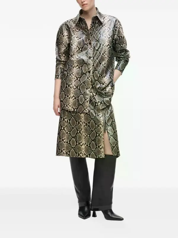 Karl Lagerfeld Faux-python Midi Skirt