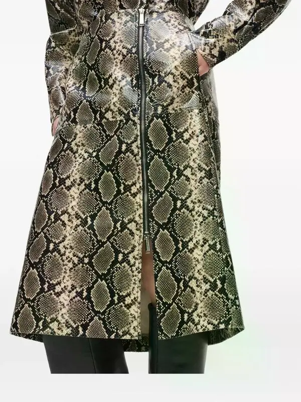Karl Lagerfeld Faux-python Midi Skirt