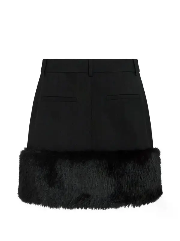Karl Lagerfeld Faux-fur Trim Mini Skirt