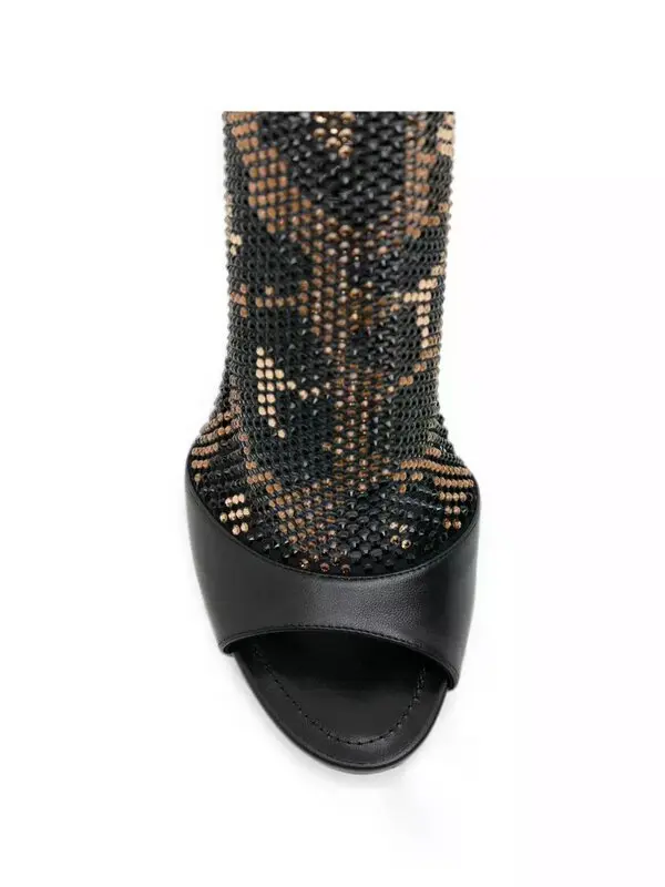 Rene Caovilla 105mm Galaxia Leopard-print Sandals