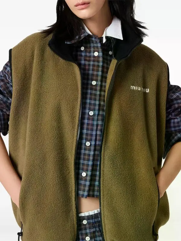 Miu Miu Fleece Zipper Vest