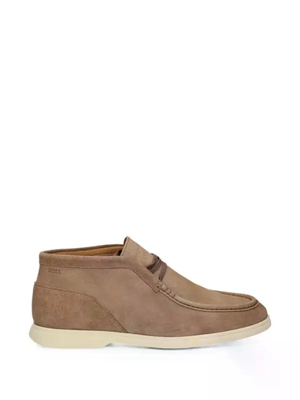 BOSS Suede Desert Boots With Stitching Details