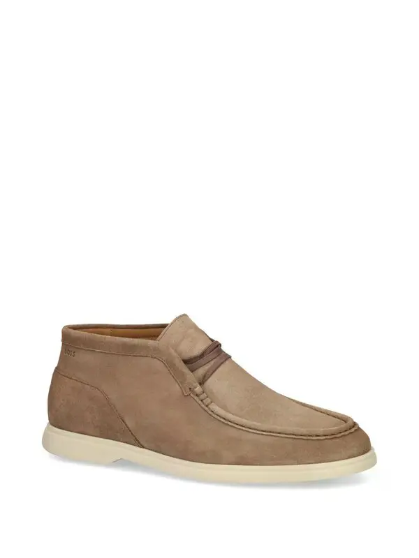 BOSS Suede Desert Boots With Stitching Details