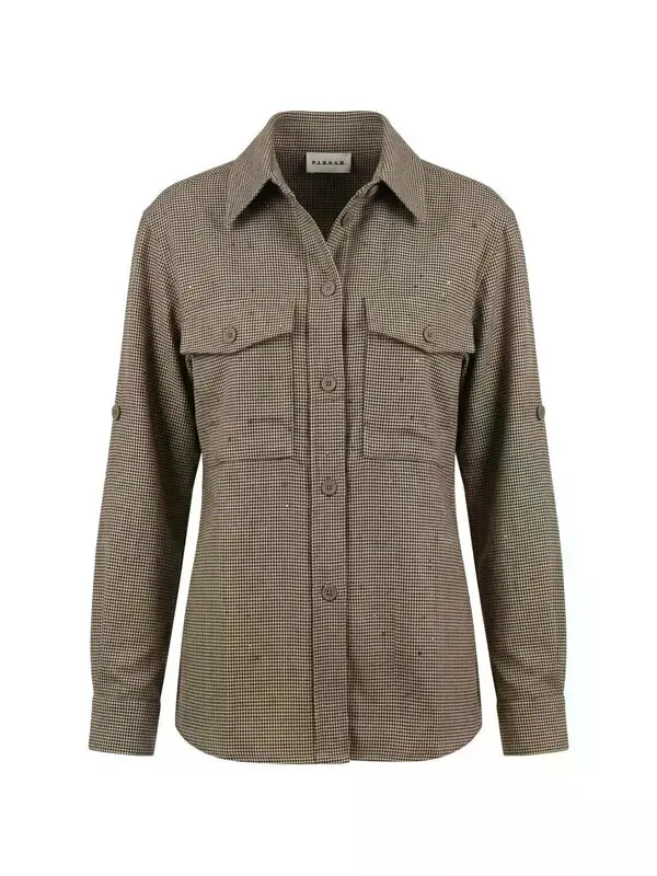 P.a.r.o.s.h Houndstooth-pattern Shirt - Brown