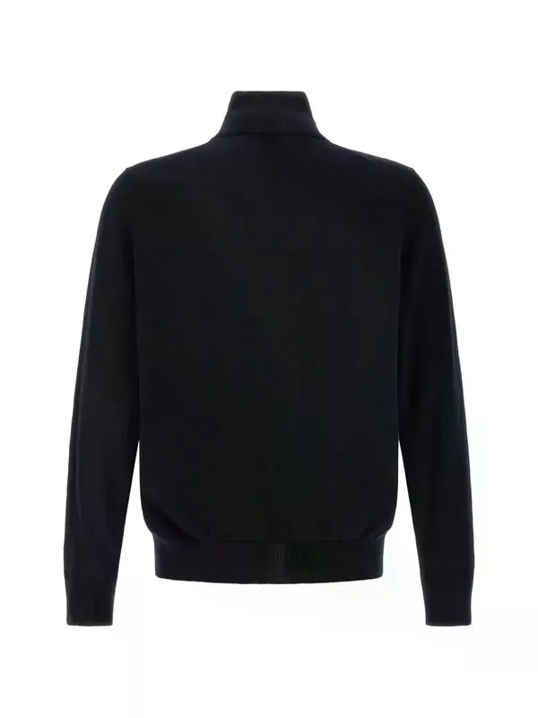 BOSS Knitted Jacket In Cotton And Cashmere