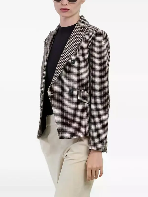Eleventy Houndstooth Double-breasted Blazer