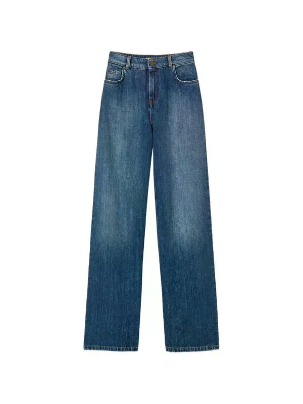TWINSET Wide-leg Jeans With Ripped Details