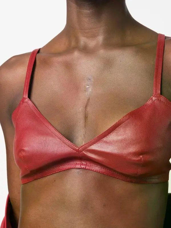 THE MANNEI Sierra Leather Cropped Tank Top