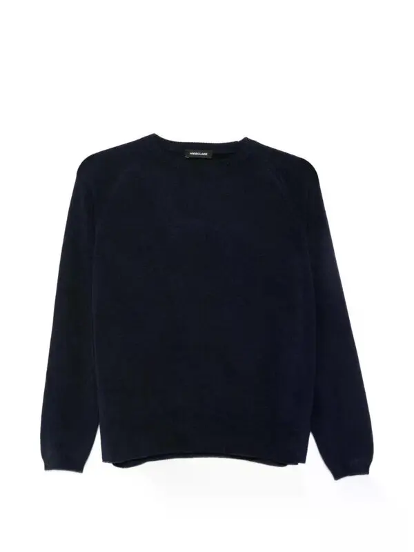ANNE CLAIRE Raglan Sleeve Wool Sweater - Blue