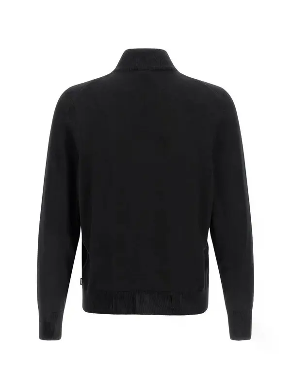 BOSS Zip-up Sweater In Merino Wool