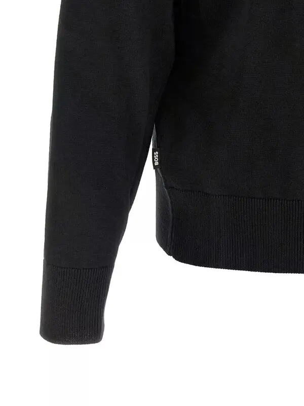 BOSS Zip-up Sweater In Merino Wool