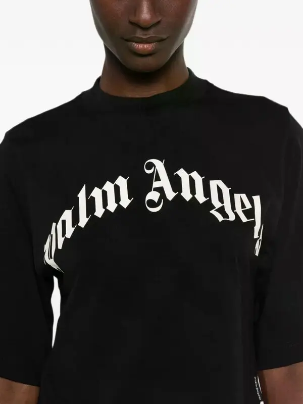 Palm Angels Logo Print Cotton T-shirt