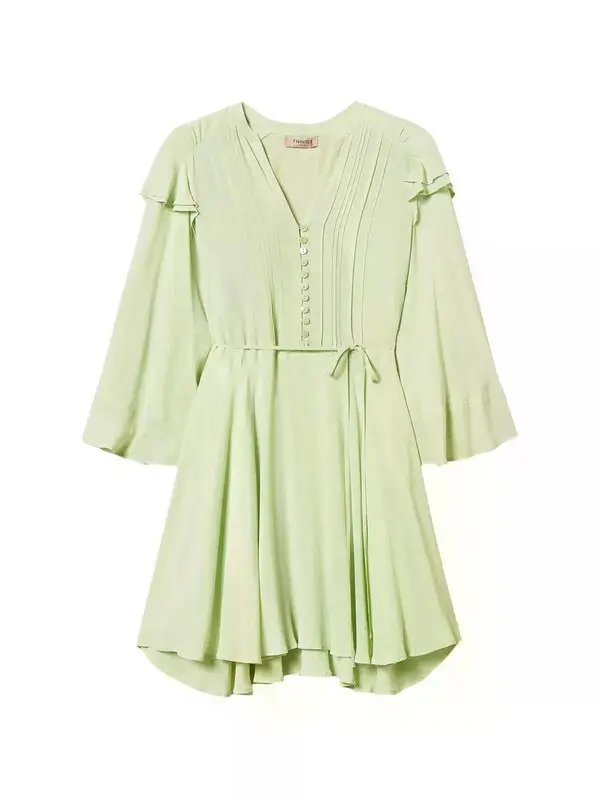 TWINSET Crêpe De Chine Dress With Ruffles