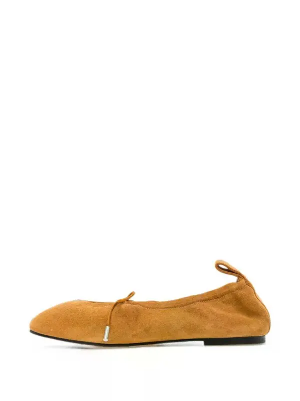 ALOHAS Suede Bow-detail Ballet Flats