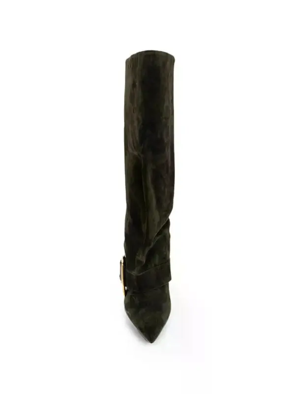 Balmain Anthem Buckle-detail Suede Boots