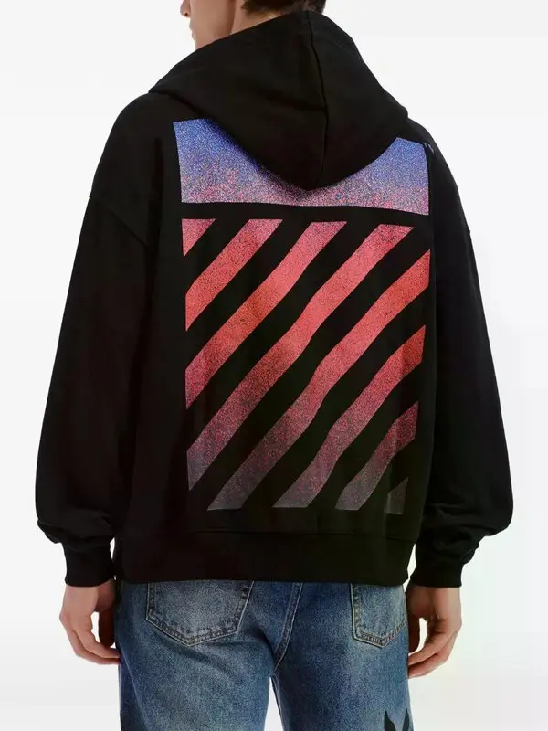 Off-White Logo-print Zip-up Hoodie
