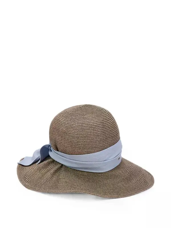 CA4LA Woven Hat With Bow Detail