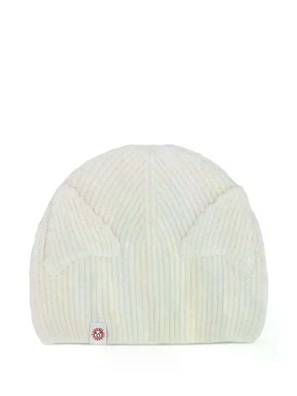 CHARLES JEFFREY Ribbed Knit Ear Detail Beanie