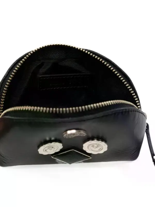 Toga Stud-embellished Leather Coin Purse