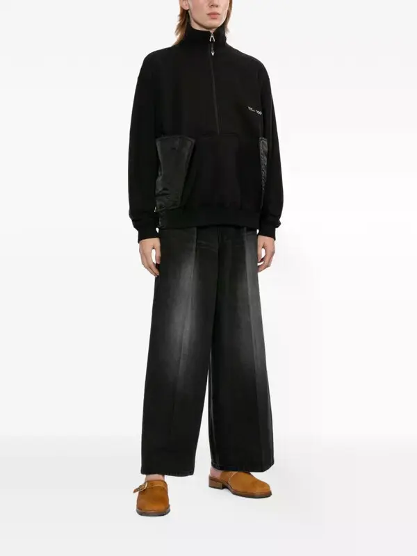 Toga Quarter-zip Panelled Sweater