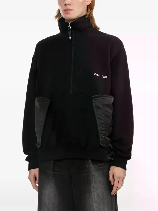 Toga Quarter-zip Panelled Sweater