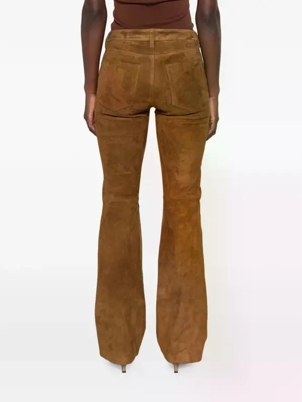 FRAME The Rodeo Suede Flared Trousers