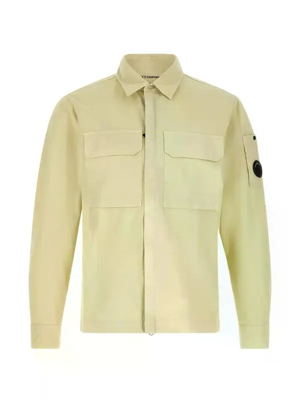 C.P. COMPANY Organic Gabardine Lens Flap Zip Overshirt
