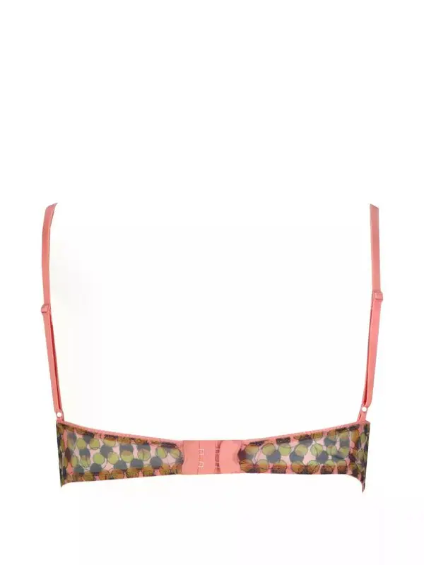 LAURA URBINATI Polka-dot Tulle Bra - Pink