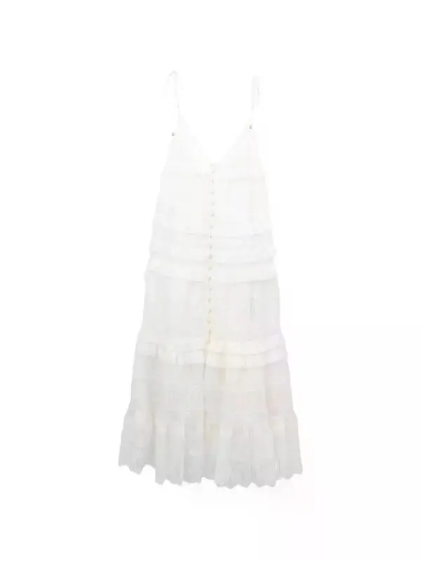 Zimmermann Ruffled Lace-trim Maxi Dress