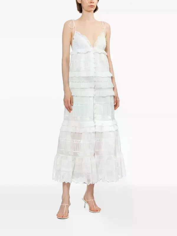 Zimmermann Ruffled Lace-trim Maxi Dress
