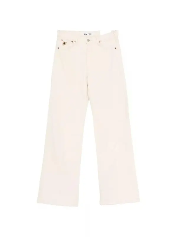LOIS Lindsay Logo-patch Wide-leg Trousers