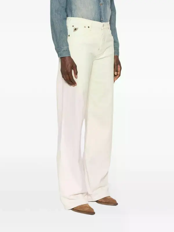 LOIS Lindsay Logo-patch Wide-leg Trousers