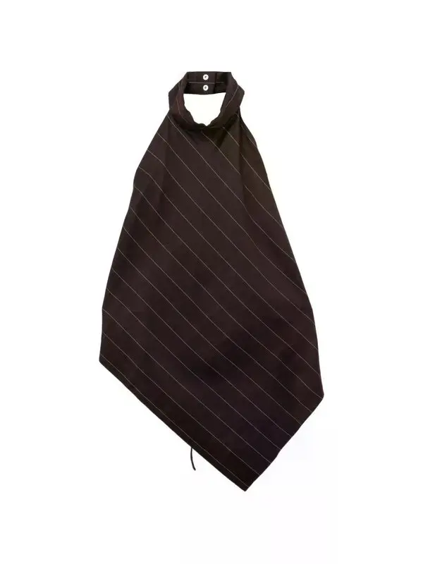 Helmut Lang Pinstripe-pattern Asymmetric-hem Top